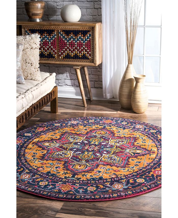 nuLoom Bodrum Fancy Persian Vonda 6'7" x 9' Area Rugs - Macy's