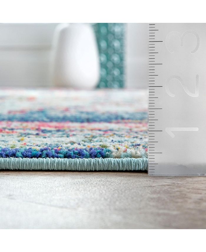 nuLoom Casablanca Vintage-Inspired Brielle Blue 6'7" x 9' Area Rug - Macy's