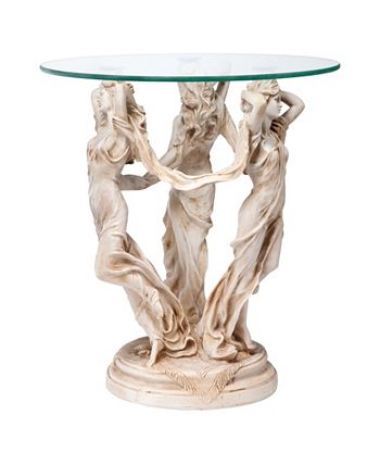Design Toscano the Muses Glass-Topped Sculptural Table - Macy's