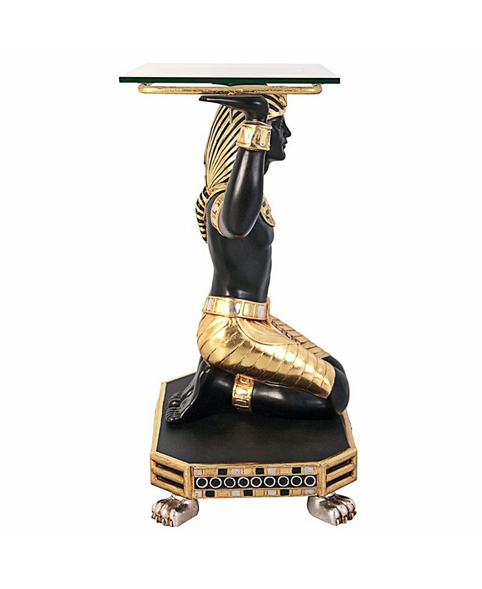 Design Toscano Servant to the Pharaoh Glass-Topped Console Table - Macy's