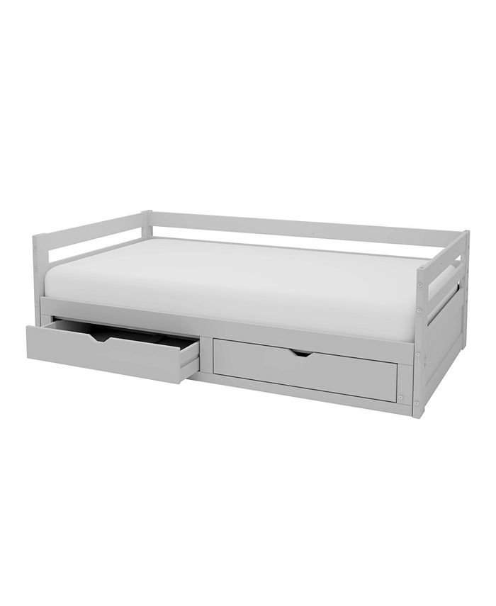Alaterre Furniture Jasper Twin To King Extending Day Bed with Storage ...