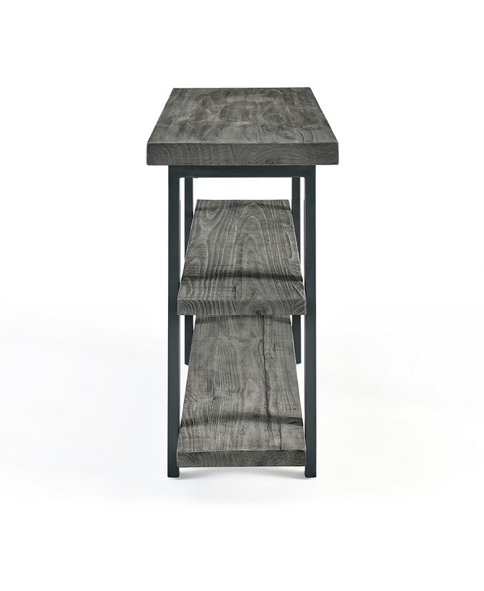 Alaterre Furniture Pomona Metal and Reclaimed Wood Media Console Table ... Alaterre Furniture Pomona Metal and Reclaimed Wood Media Console Table ...