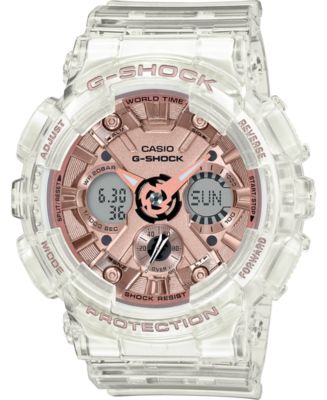 G-Shock Women's Analog-Digital Clear Resin Strap Watch 45.9mm GMAS120SR ...
