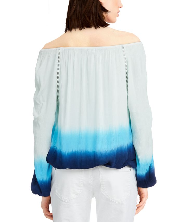 INC International Concepts Tie-Dyed Off-The-Shoulder Top, Created for ...