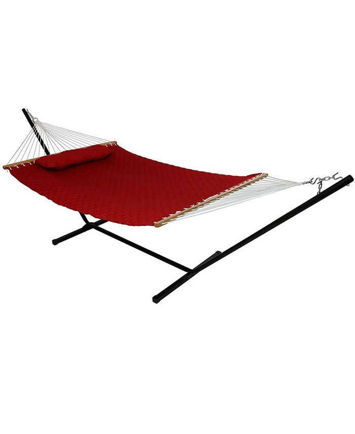 Sunnydaze Decor 2-Person Freestanding Double Hammock with 12' Stand ...