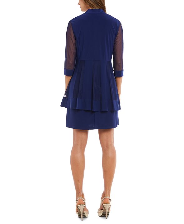 R & M Richards Petite Embellished Dress and Illusion Duster Jacket ... R & M Richards Petite Embellished Dress and Illusion Duster Jacket ...