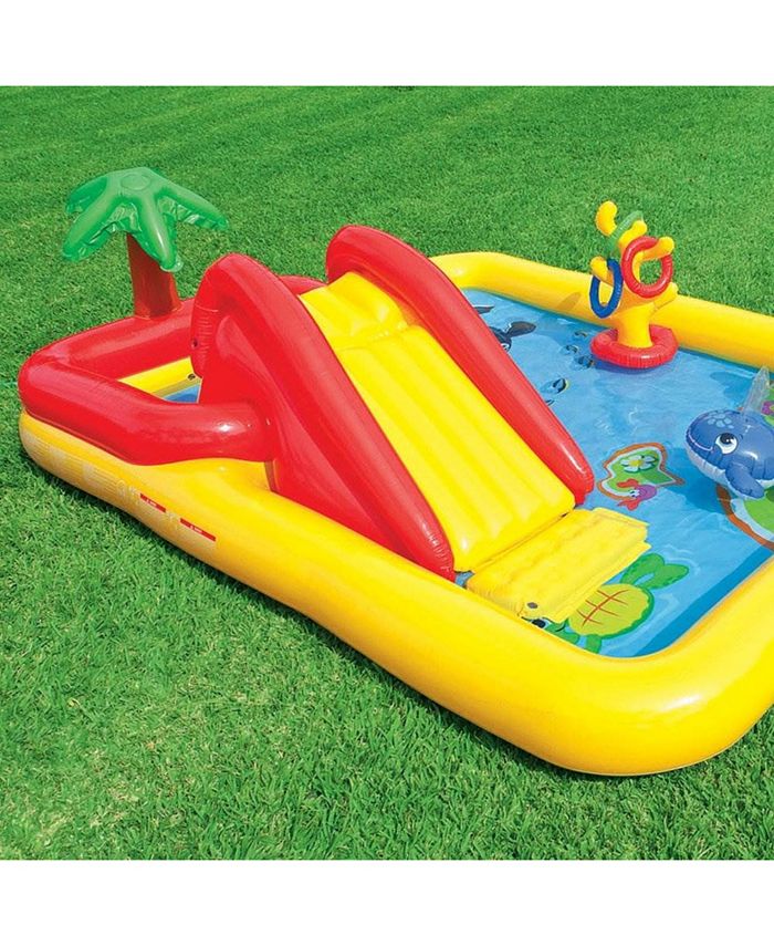 Intex Inflatable Ocean Play Center Kids Backyard Kiddie Pool with Games ...