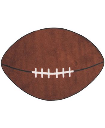 Fun Rugs Fun Time Shape Football 28" x 45" Area Rug - Macy's