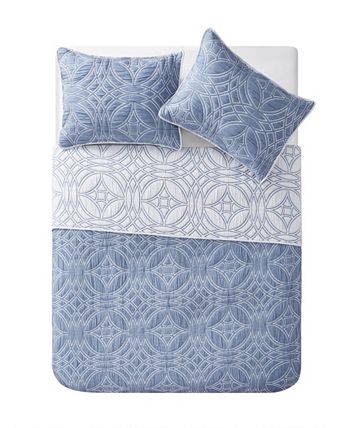 Seventh Studio Mirka 3-Piece Full/ Queen Poly/Cotton Quilt Set - Macy's