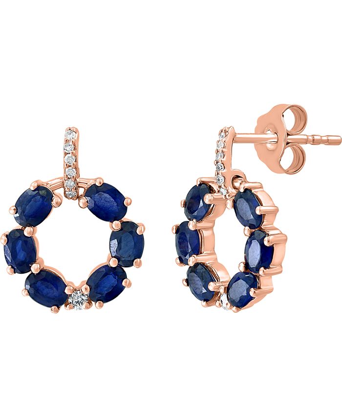 LALI Jewels Sapphire (2-7/8 ct. t.w.) & Diamond (1/10 ct. t.w.) Circle ...