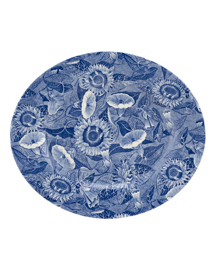 Portmeirion Blue Room Sunflower Oval Platter - Macy's
