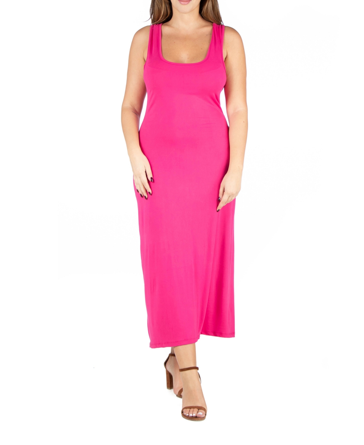 Click here for 24seven Comfort Apparel Plus Size Racerback Maxi D... prices