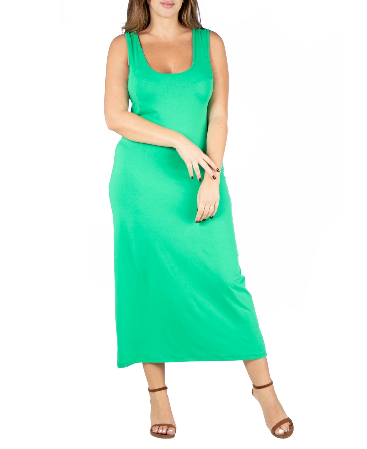 Click here for 24seven Comfort Apparel Plus Size Racerback Maxi D... prices