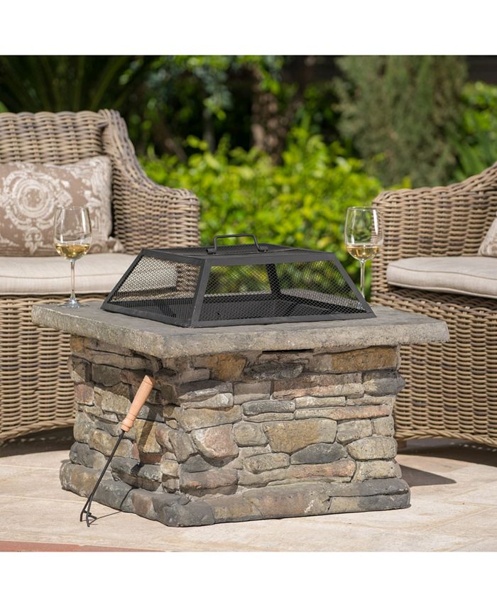 Noble House Franco Natural Fire Pit - Macy's