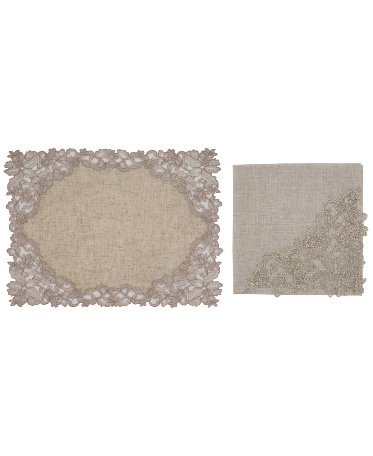 Click here for Saro Lifestyle Embroidered Lace Napkin Placemat Se... prices