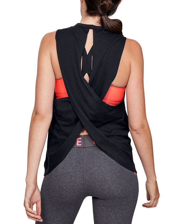 Under Armour Women's Graphic Crossover-Back Tank Top & Reviews - Tops ...