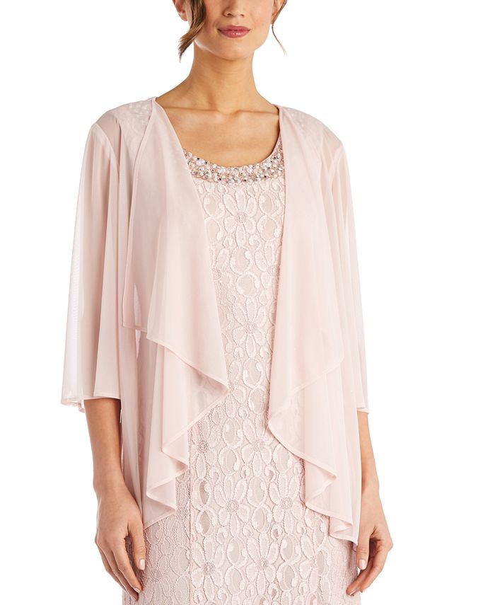 R And M Richards Womens Beaded Dress And Flyaway Jacket And Reviews