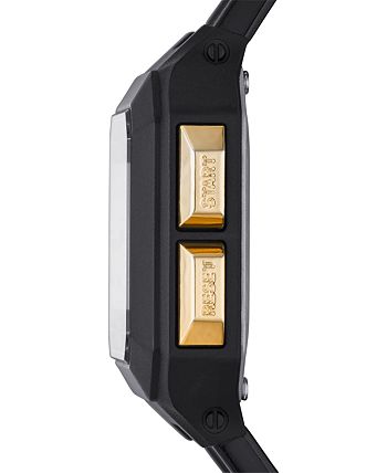 Puma Remix LCD Black Polyurethane Watch 45mm - Macy's