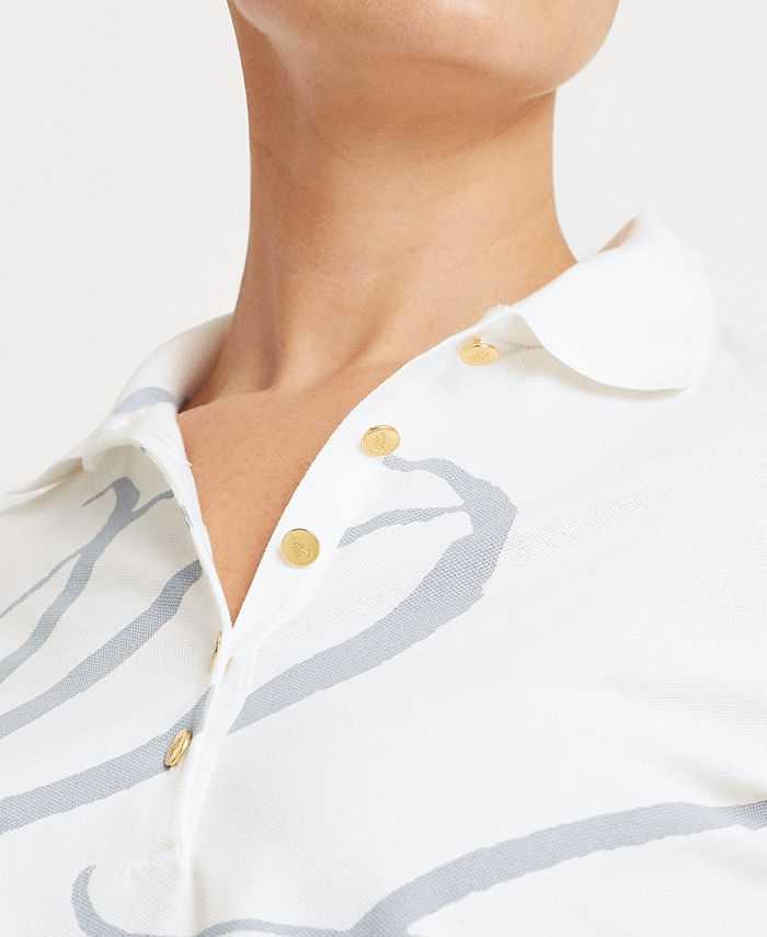 Lauren Ralph Lauren Printed Monogram Polo Shirt - Macy's