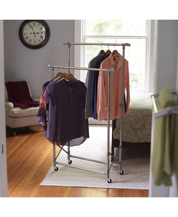 Household Essentials Household Essential Folding Garment Rack with ...