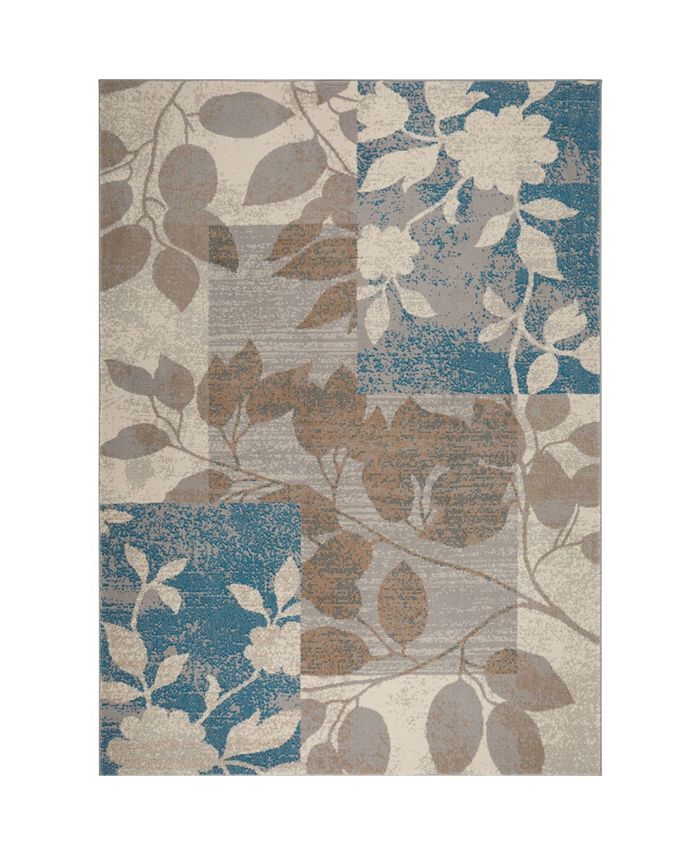 Global Rug Designs Haven Hav07 Beige and Blue 3'3" x 5'2" Area Rug - Macy's