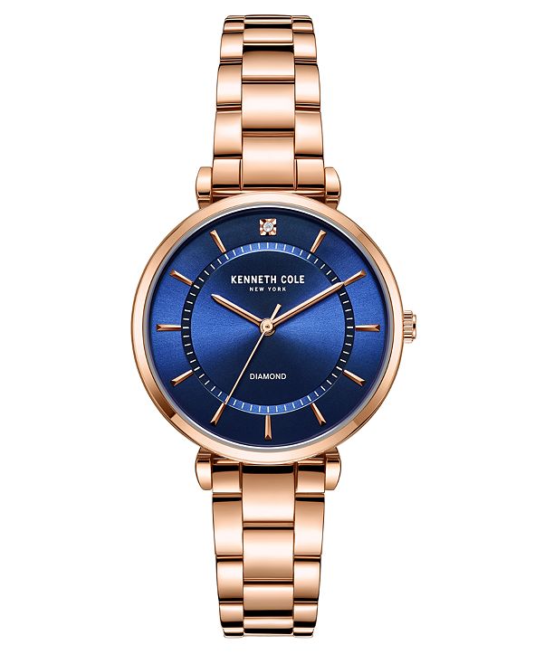 Kenneth Cole New York Women's Genuine Diamond Watch 34 mm & Reviews ...