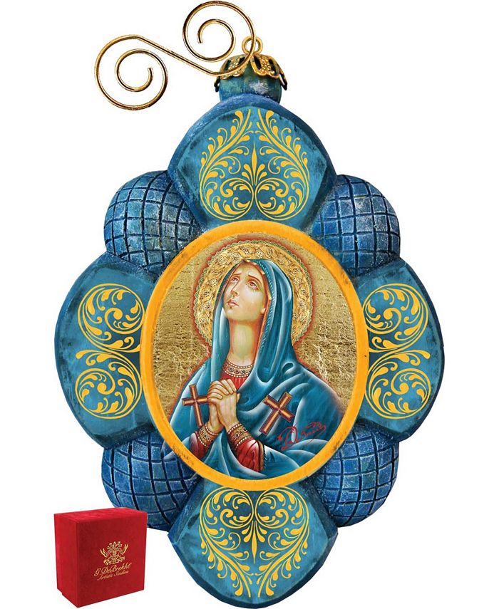G.DeBrekht Hand Painted Maria Magdalena Scenic Ornament - Macy's