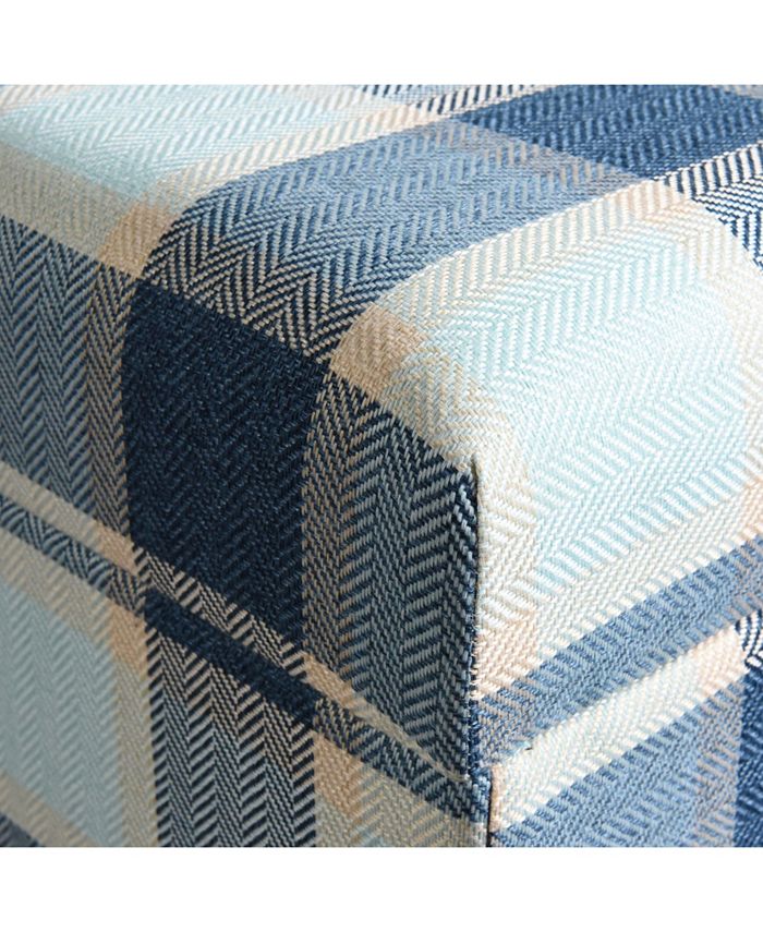 StyleCraft Upholstered Stripe Design Storage Bench - Macy's