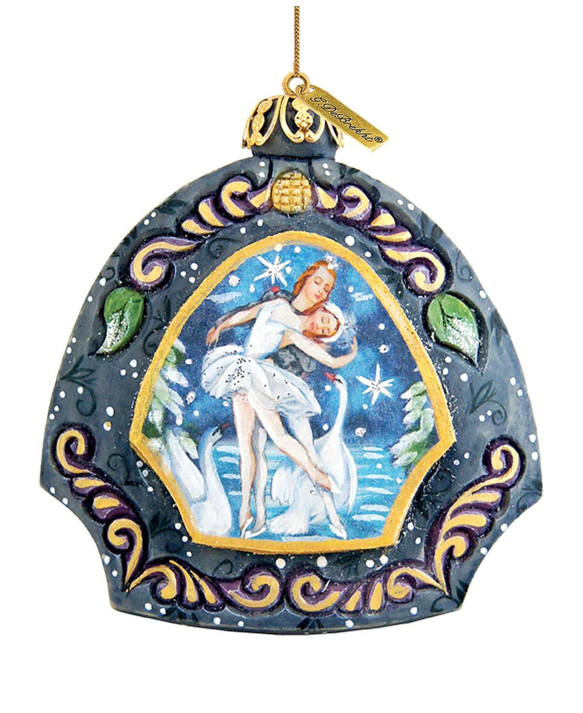 Click here for G.DeBrekht Hand Painted Scenic Ornament Swan Lake... prices