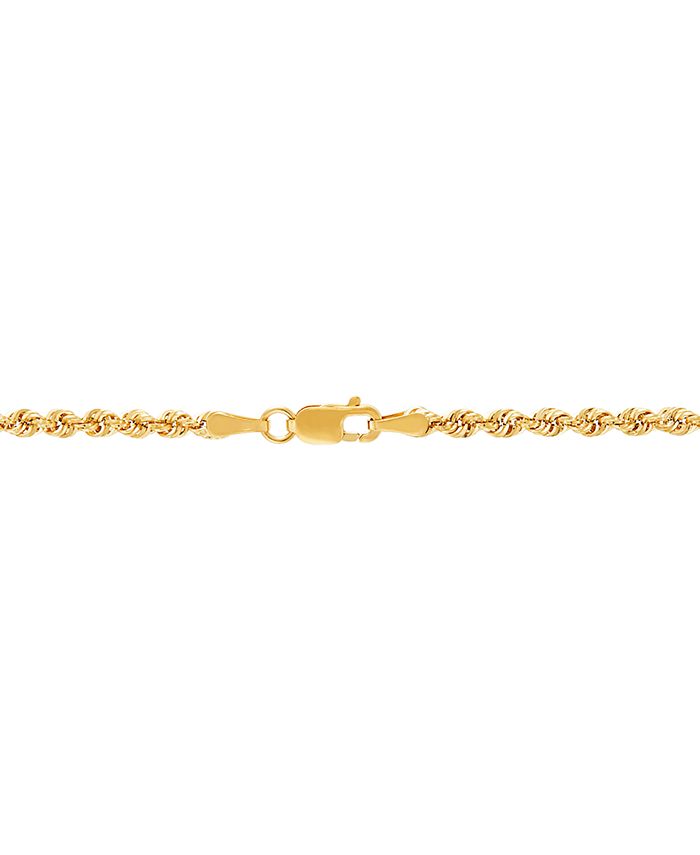 Macy's Tricolor Beaded Rope Link 18" Chain Necklace in 10k Gold, White ...