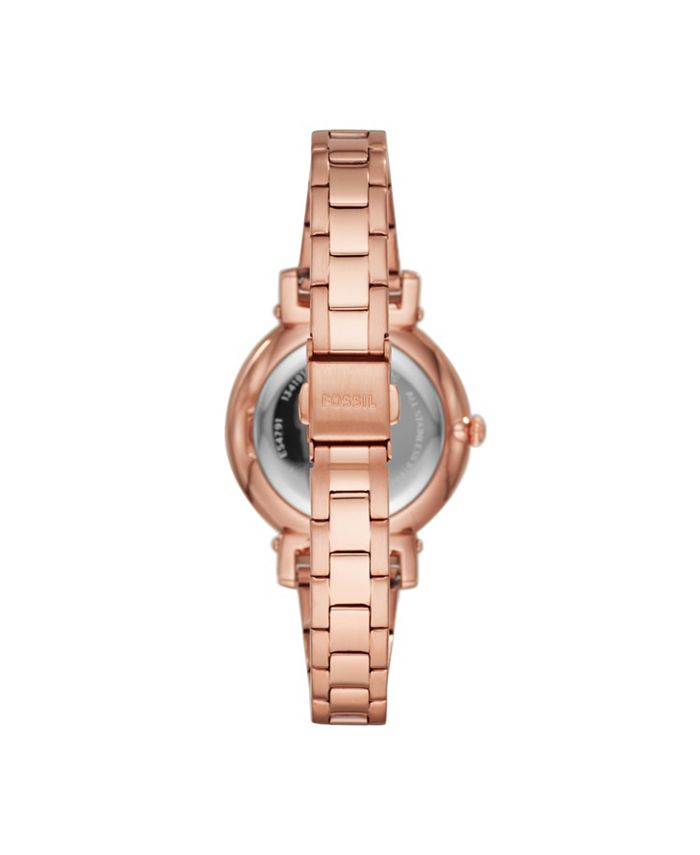 Fossil Women's Daisy Rose Gold-Tone Bracelet Watch 34mm - Macy's