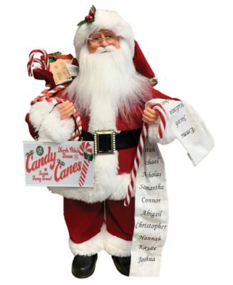 Santa's Workshop 15" Candy Cane Claus - Macy's