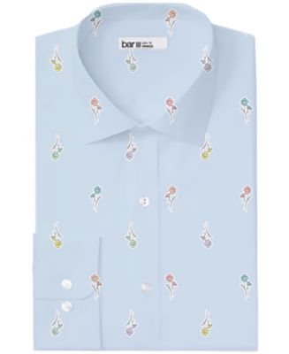 Bar III Men's Classic/Regular-Fit Performance Stretch Daisy-Print Dress ...