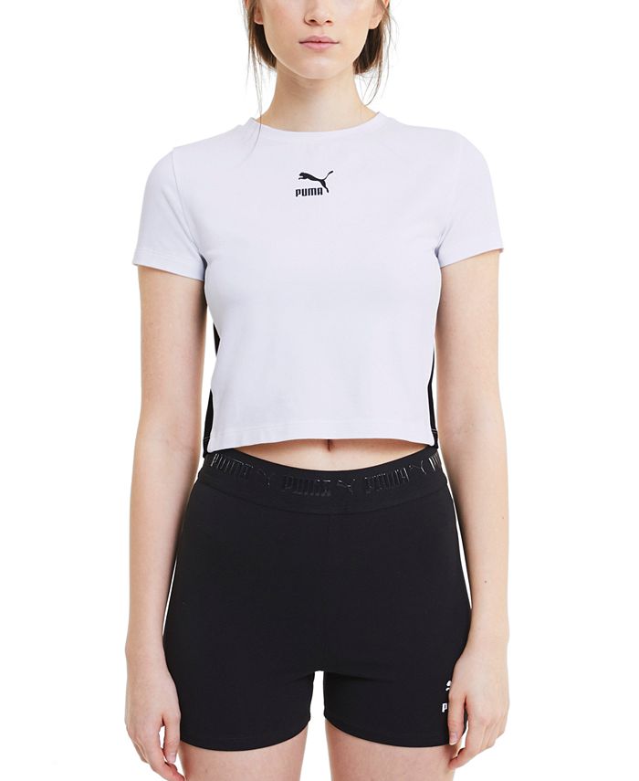 Puma Women's Classics Fitted Cropped Top - Macy's
