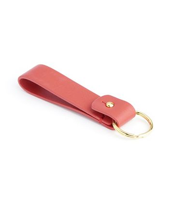 ROYCE New York Leather Loop Key Fob with Gold Hardware - Macy's