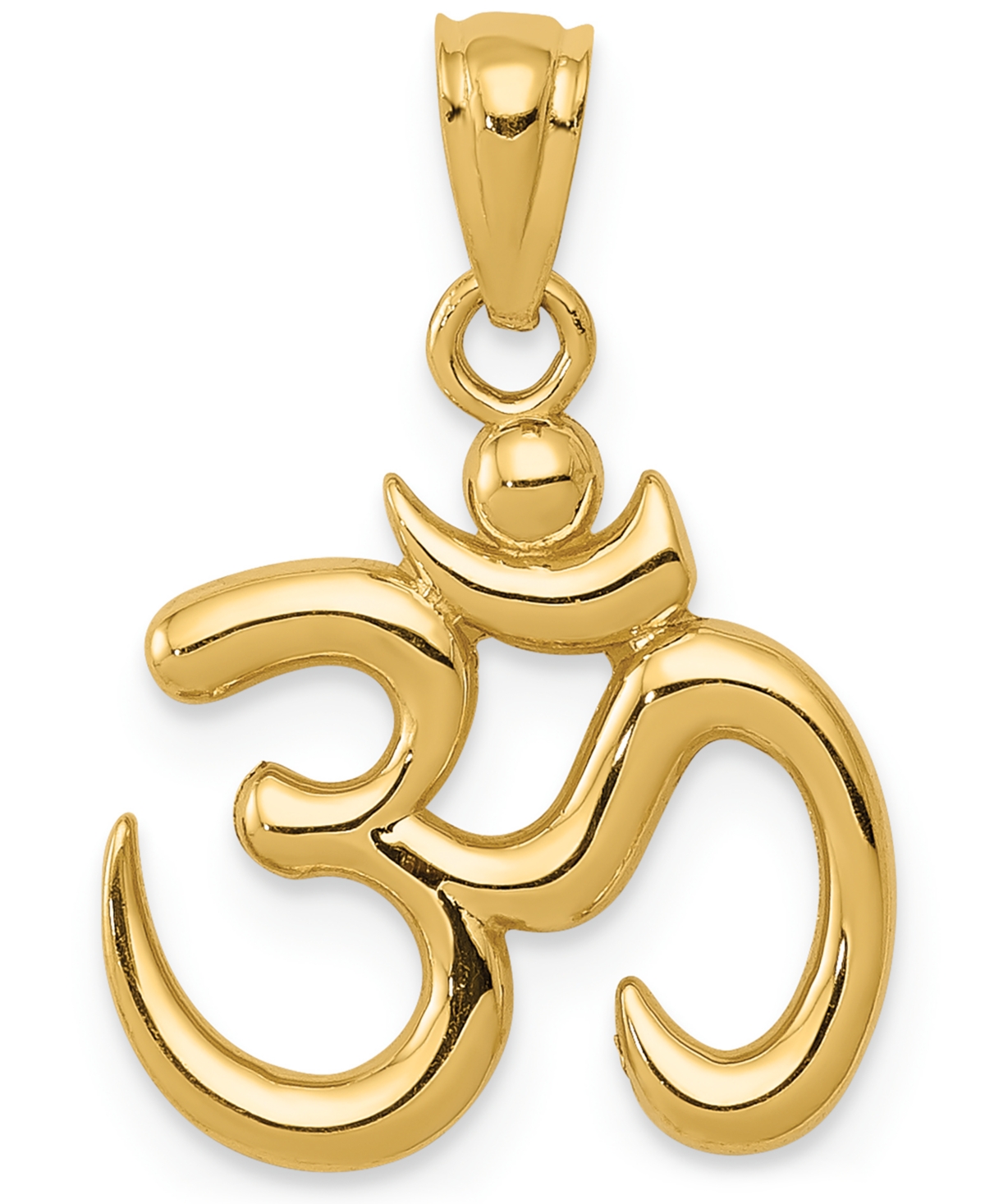 Click here for Om Symbol Charm Pendant in 14k Yellow Gold - Yello... prices