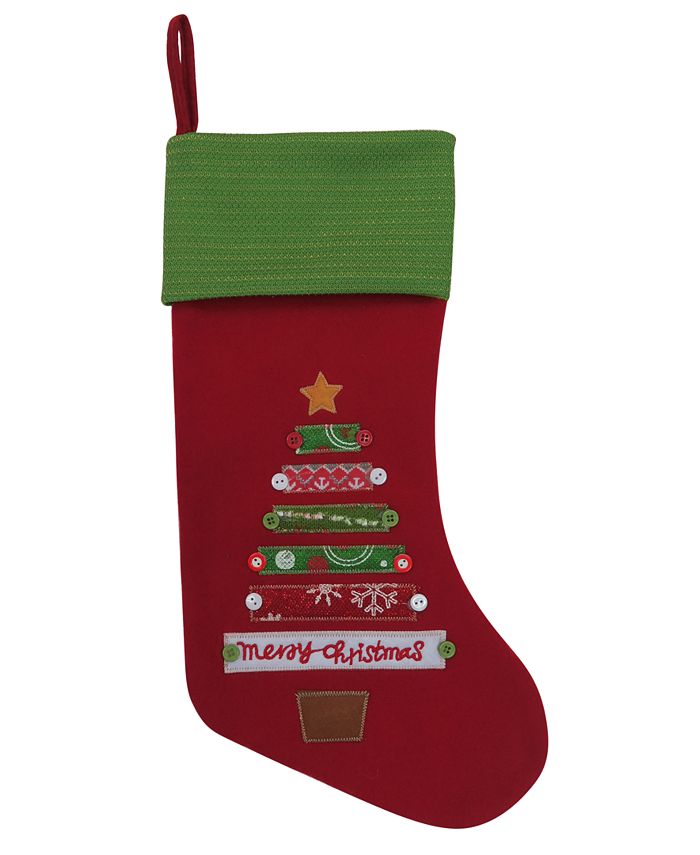 Holiday Lane Christmas Cheer Red Christmas Tree Stocking, Created for ...