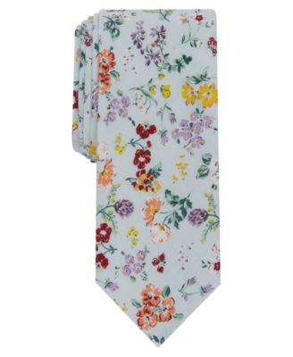Bar III Men's Morton Floral Slim Tie, Created for Macy's - Macy's