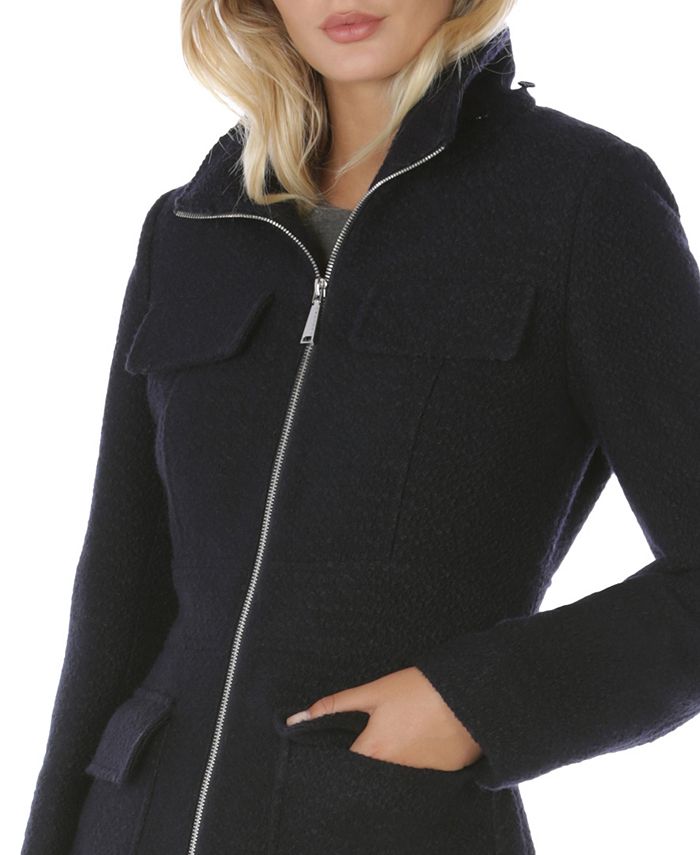 Laundry by Shelli Segal Faux-Fur-Trim Hooded Coat & Reviews - Coats ...