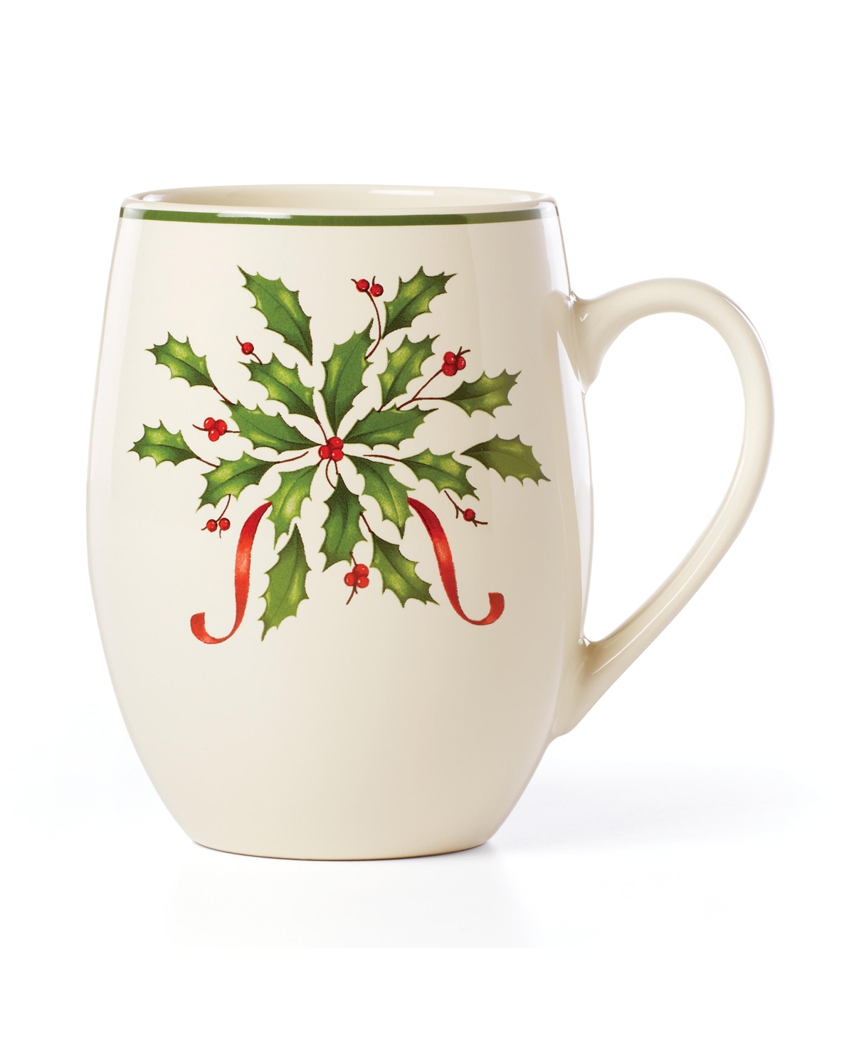 Click here for Lenox Holiday Cocoa Mug - Red  Green And Ivory prices
