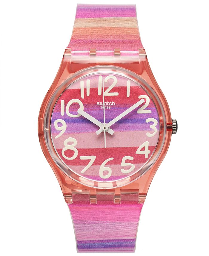 Swatch Watch, Unisex Swiss Astilbe Multi-Color Plastic Strap 34mm GP140 ...