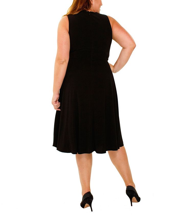 NY Collection Plus Size 3/4 Sleeve Jacket and Solid Dress - Macy's