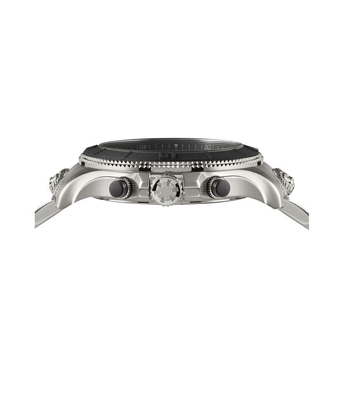 Versus by Versace Men's Volta Silver Tone Stainless Steel Bracelet ...