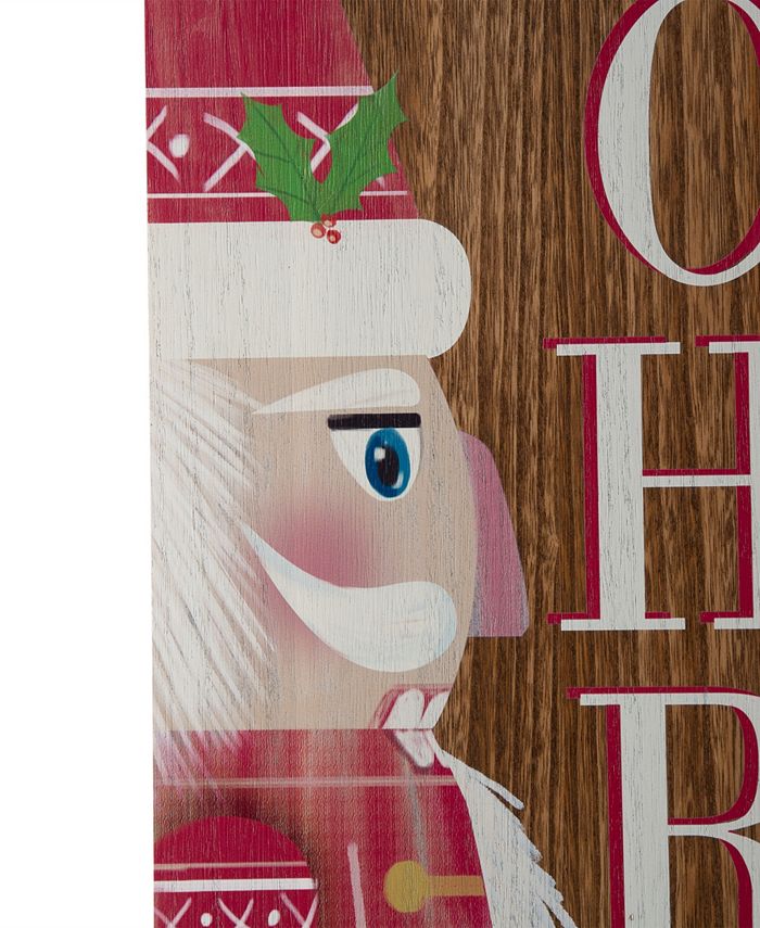 Glitzhome Wooden Christmas Nutcracker Porch Sign - Macy's
