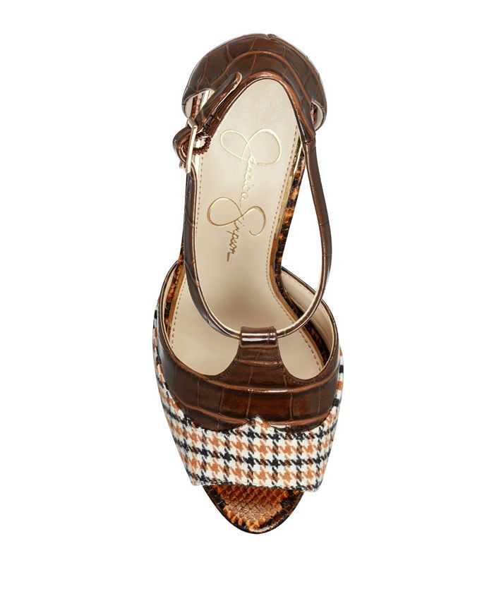 Jessica Simpson Women's Dany T-Strap Platform High-Heel Sandals - Macy's