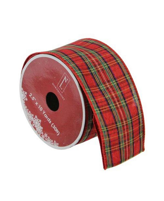 Northlight Plaid 3D Christmas Cra Ribbon Yards - Macy's