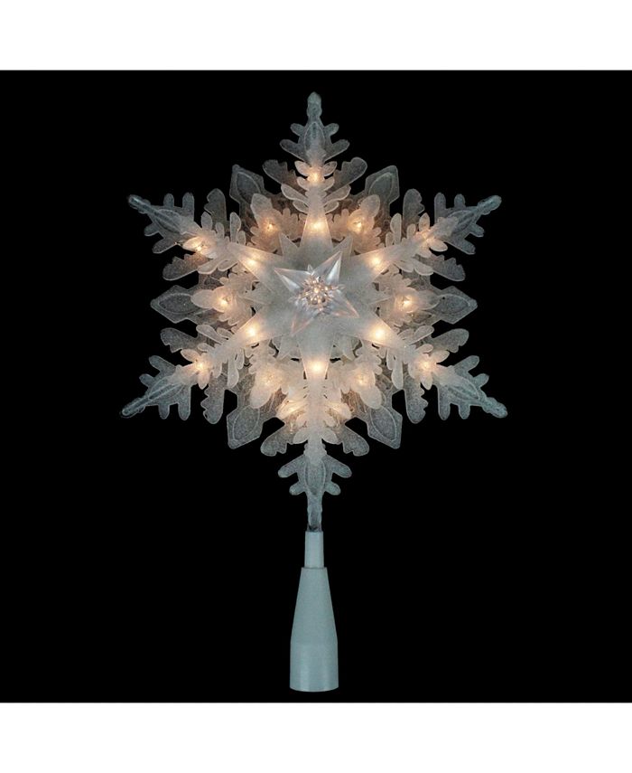 Northlight Pre-Lit Snowflake Christmas Tree Topper - Macy's