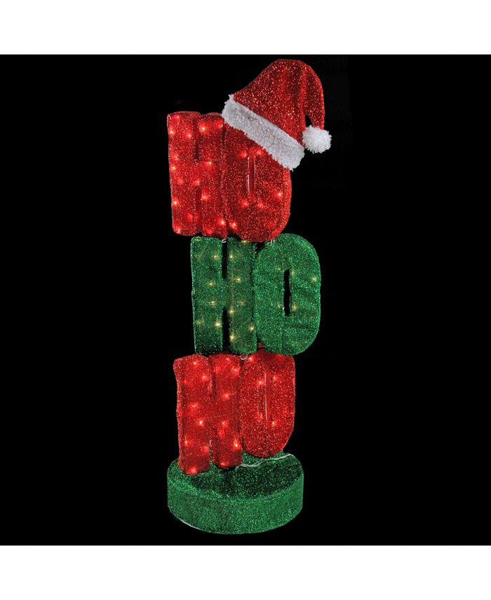 Northlight Oscillating Lighted " Ho Ho Ho" Sign Christmas Outdoor Decor ...