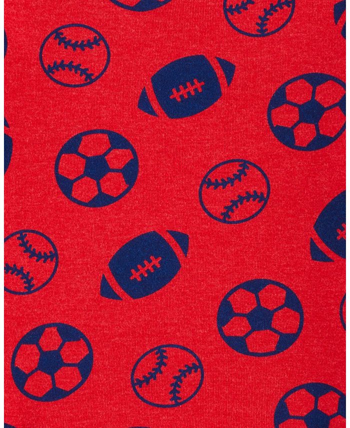 Carter's Toddler Boy 4-Piece Football Snug Fit Cotton PJs - Macy's
