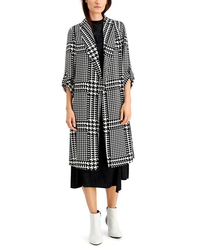 Alfani Plaid Duster Jacket, Created for Macy's - Macy's